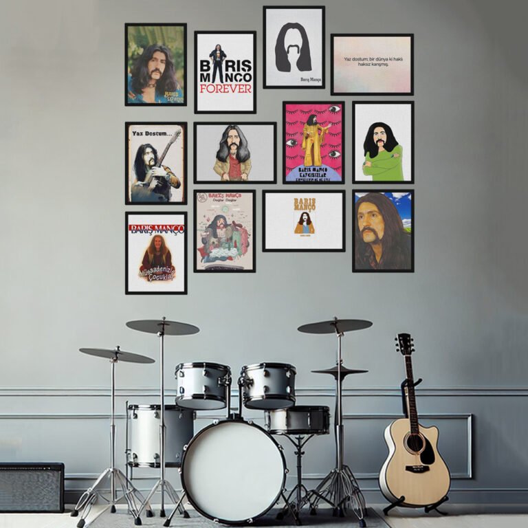 Baris Manço Turkish Rock Singer Themed Wall Picture Tiles - Adorn Walls